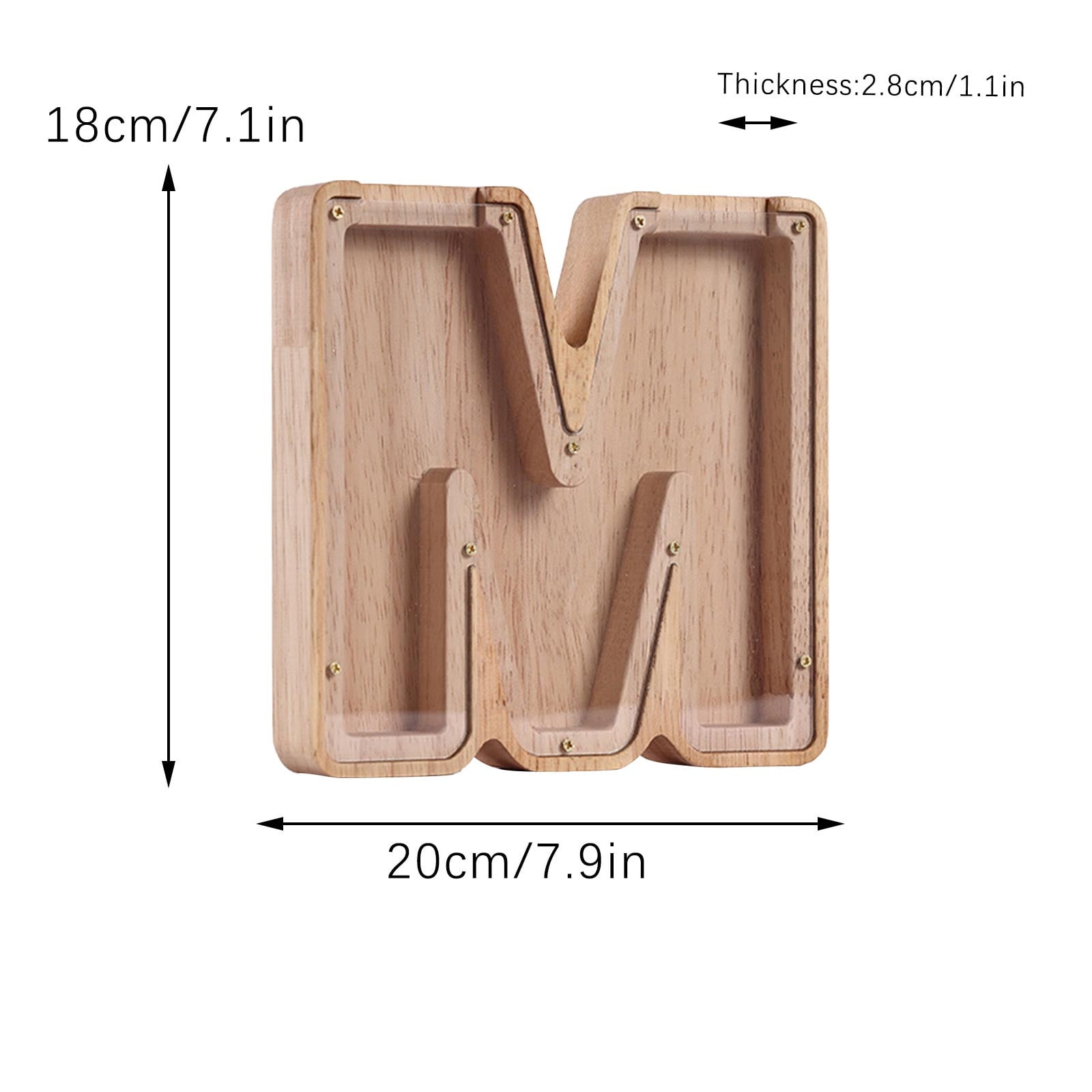Moocorvic Personalized Wooden Name Money Box Wooden Deposit Box Twenty ...