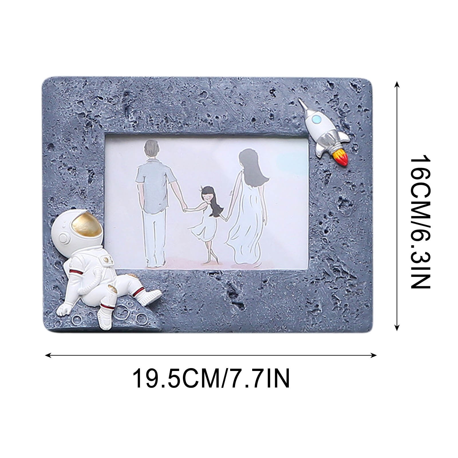 Moocorvic Picture Frame With Astronaut Figurine Photo Frame Table Photo ...