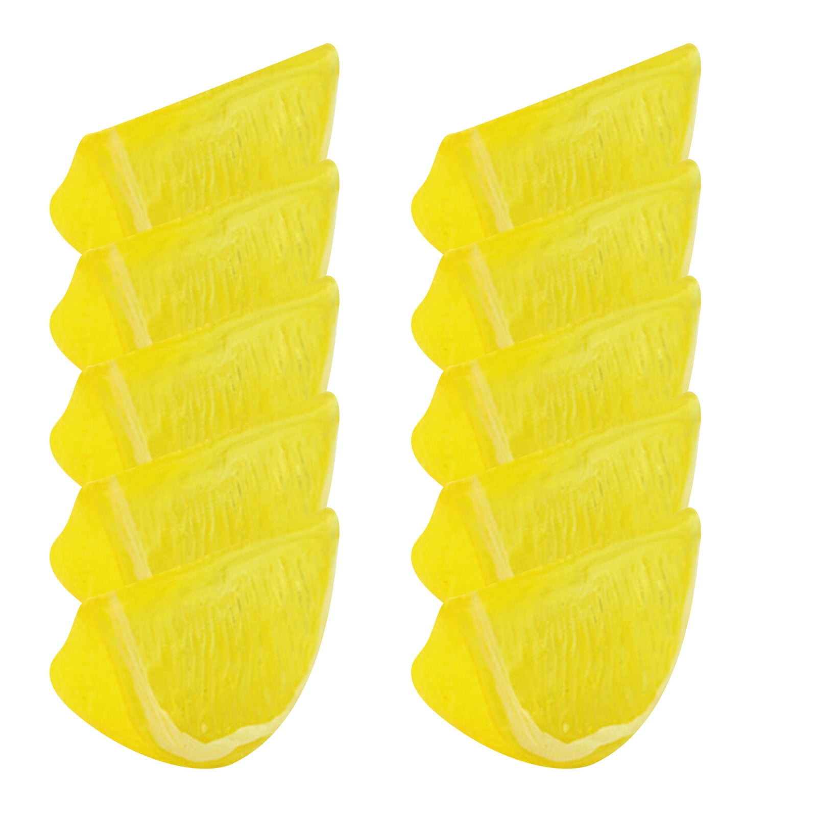 Moocorvic Plastic Moon Shaped Yellow Lemon Block Realistic Fake Fruit ...