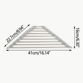 Tomorotec Compact Silicone-Coated Triangle Dish Drying Rack for Sink ...