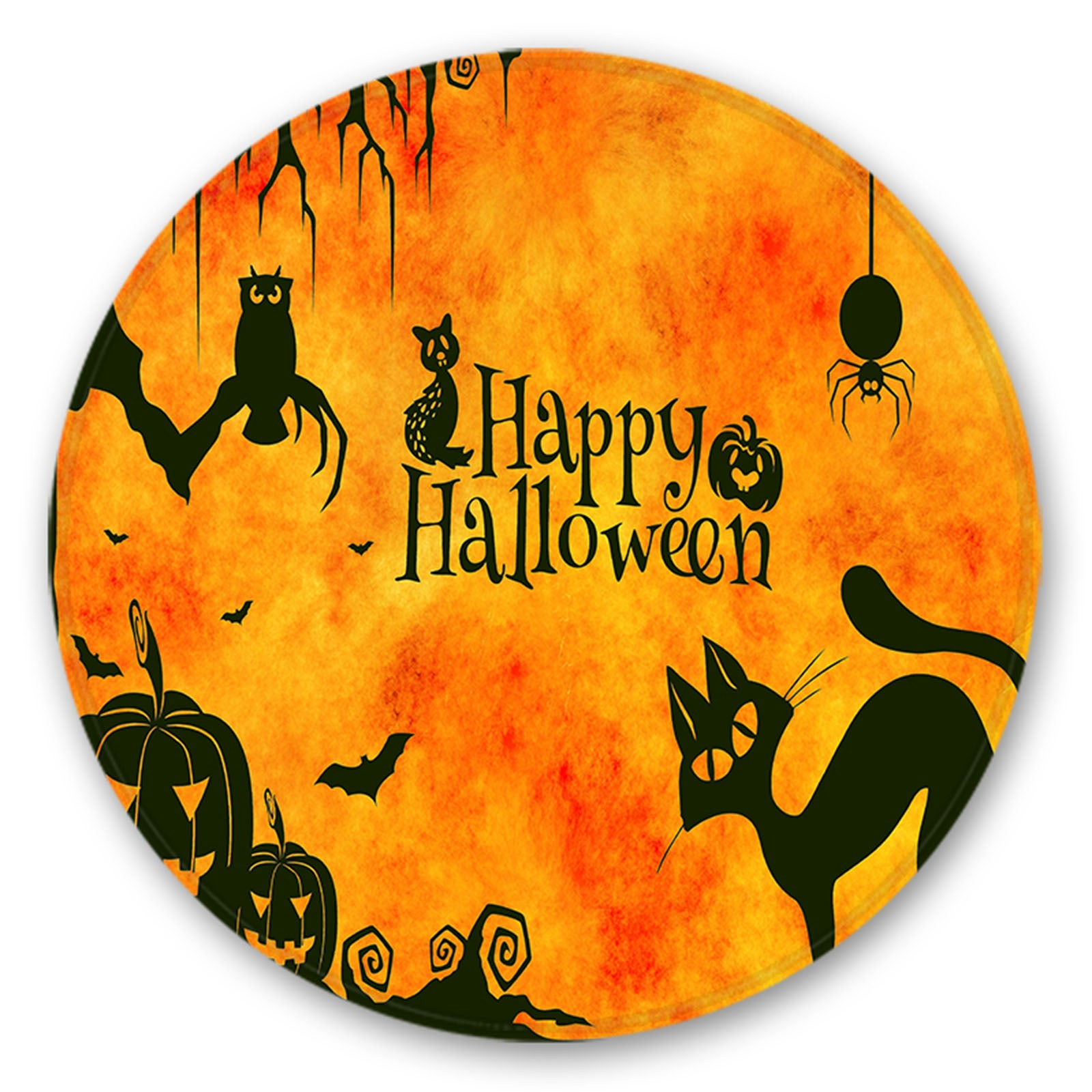 Moocorvic Round Area Rugs 23.6'' Halloween Doormat, Fall Pumpkin Door ...