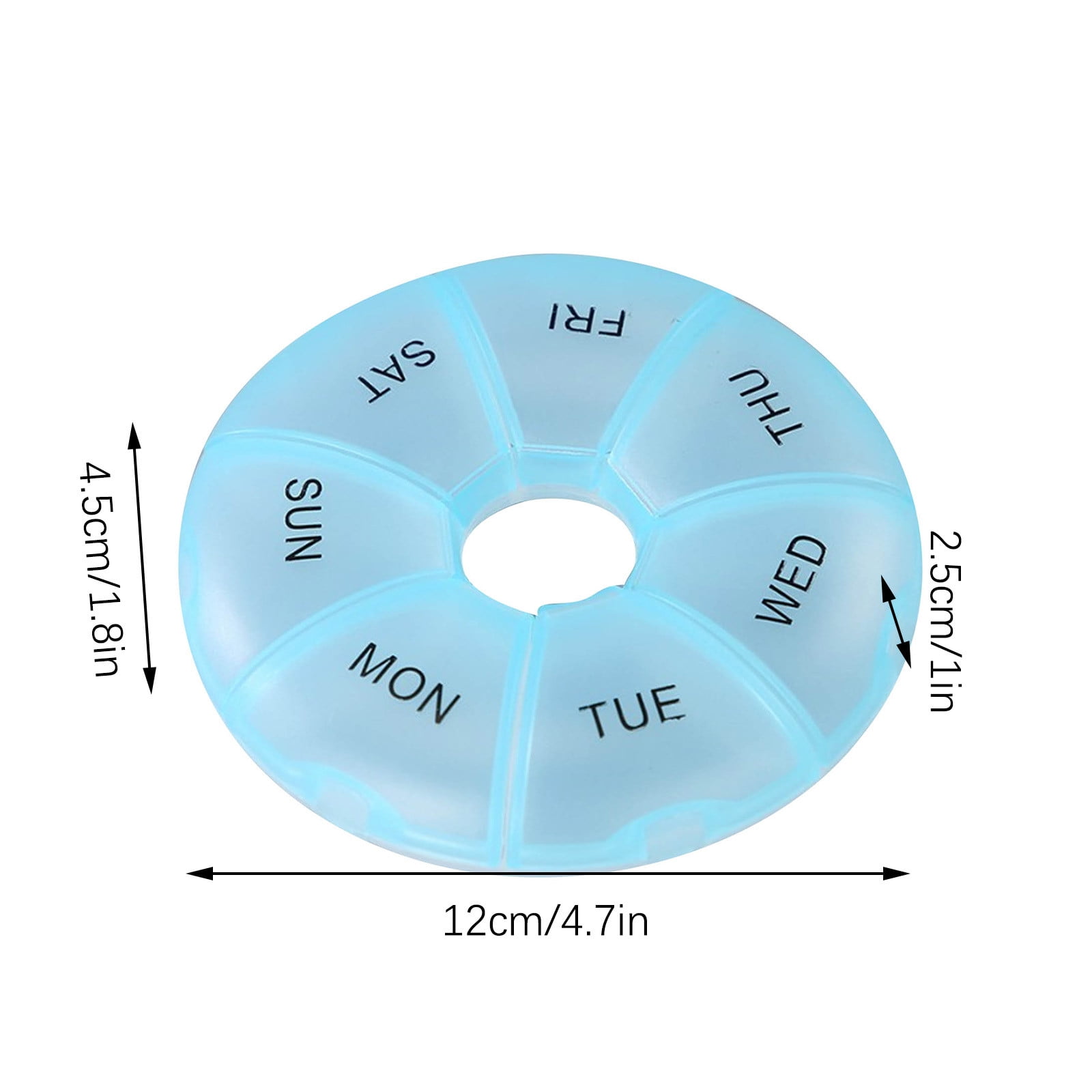 Moocorvic Small Pill Organizer Daily Pill Organizer 7-Sided , Cute Pill ...