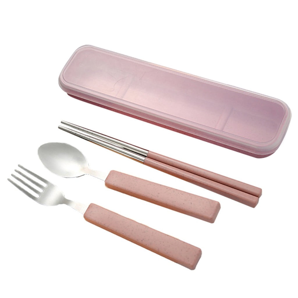 Moocorvic Three-Piece Cutlery Stainless Steel Travel Utensils Reusable ...