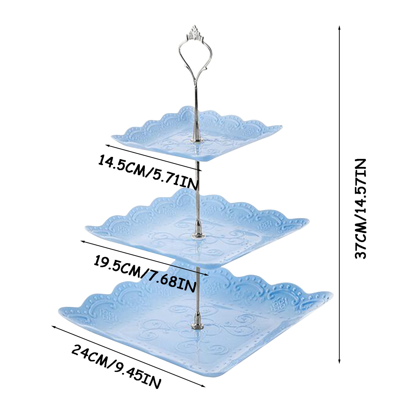 Moocorvic Three-tiered Fruit Tray Dried Fruit Tray Dessert Tray Multi ...