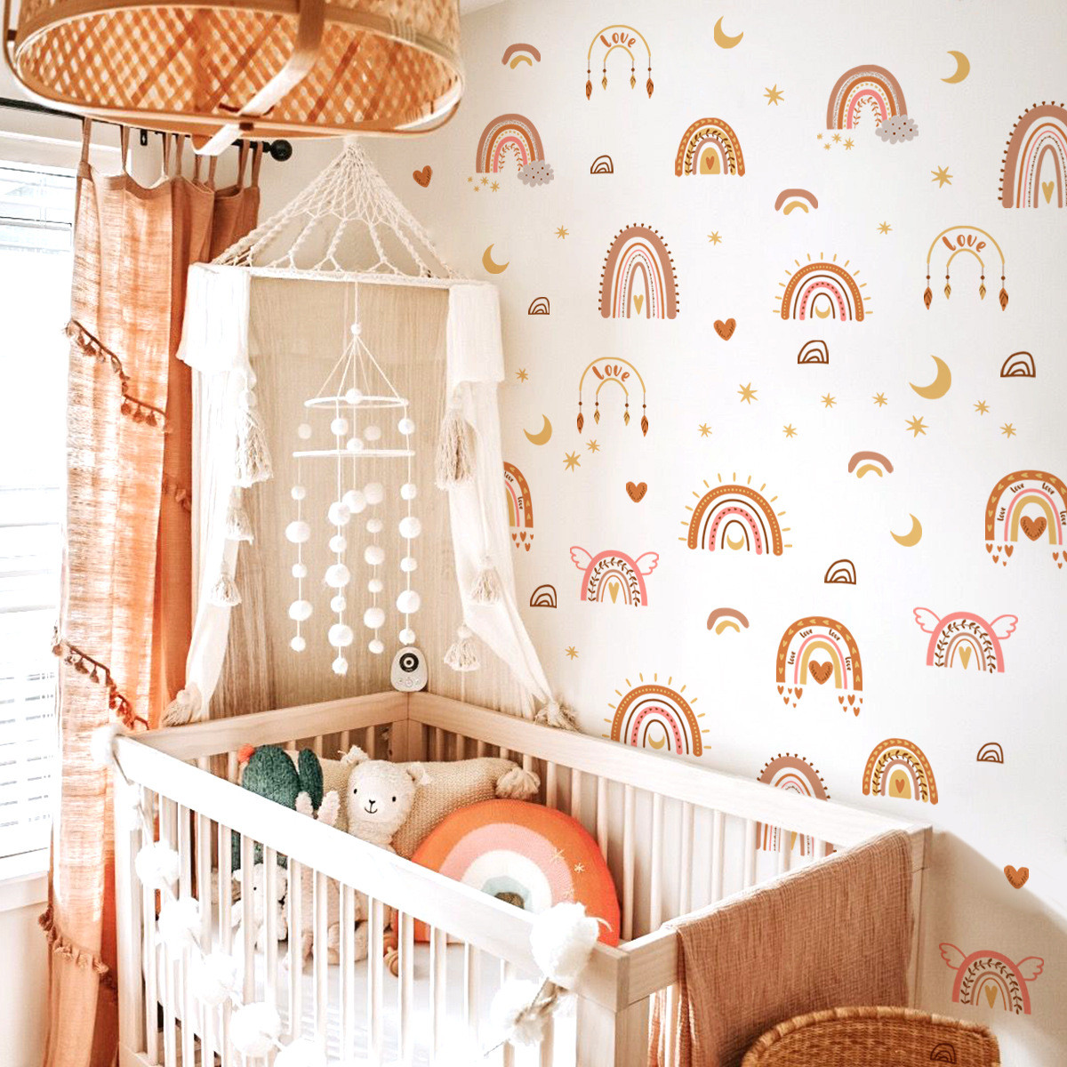 Moocorvic Wall Stickers Decor, Bohemian Style Wall Decals Peel and ...