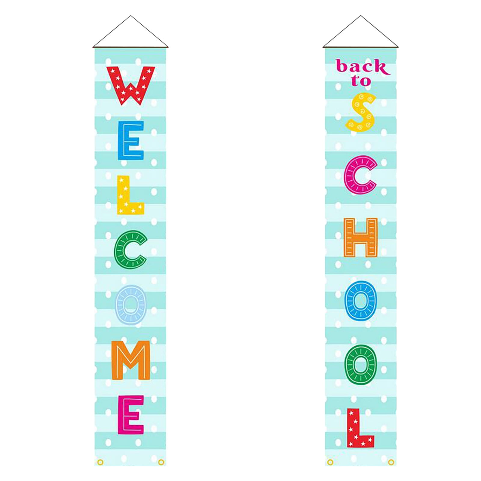 Moocorvic Welcome Back to School Party Decorations Porch Sign Hanging ...