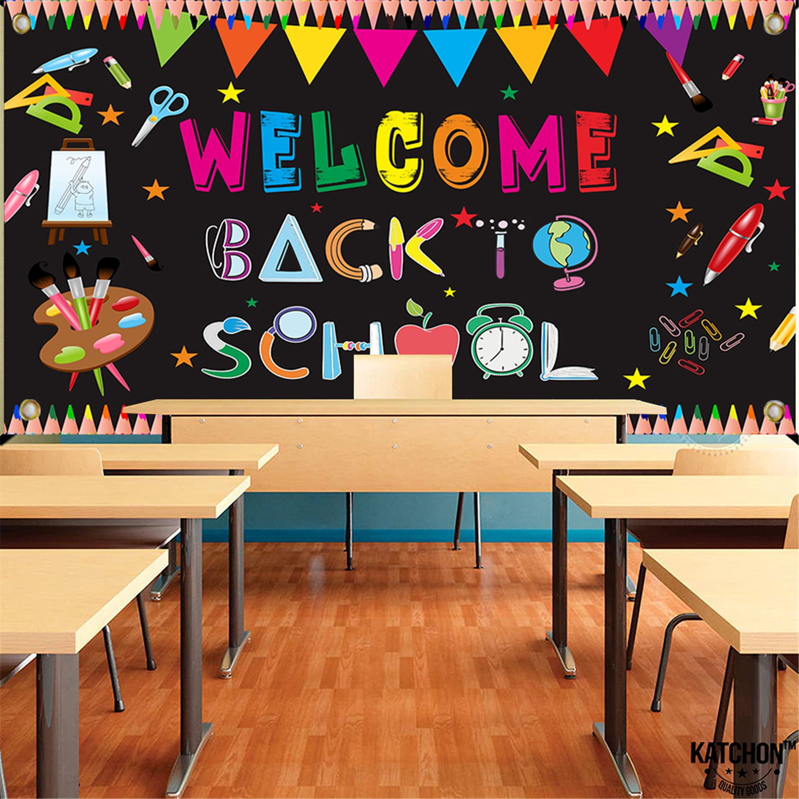 Moocorvic Welcome Back to School Party Decorations Porch Sign Hanging ...