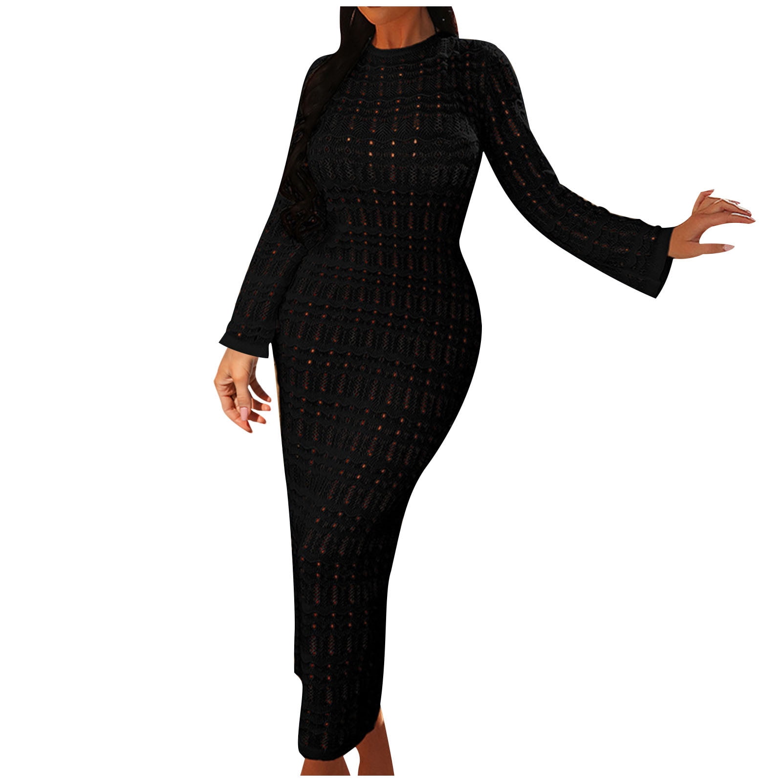 Moocorvic Womens Crochet Swim Cover Up Long Sleeve Beach Swimsuit ...