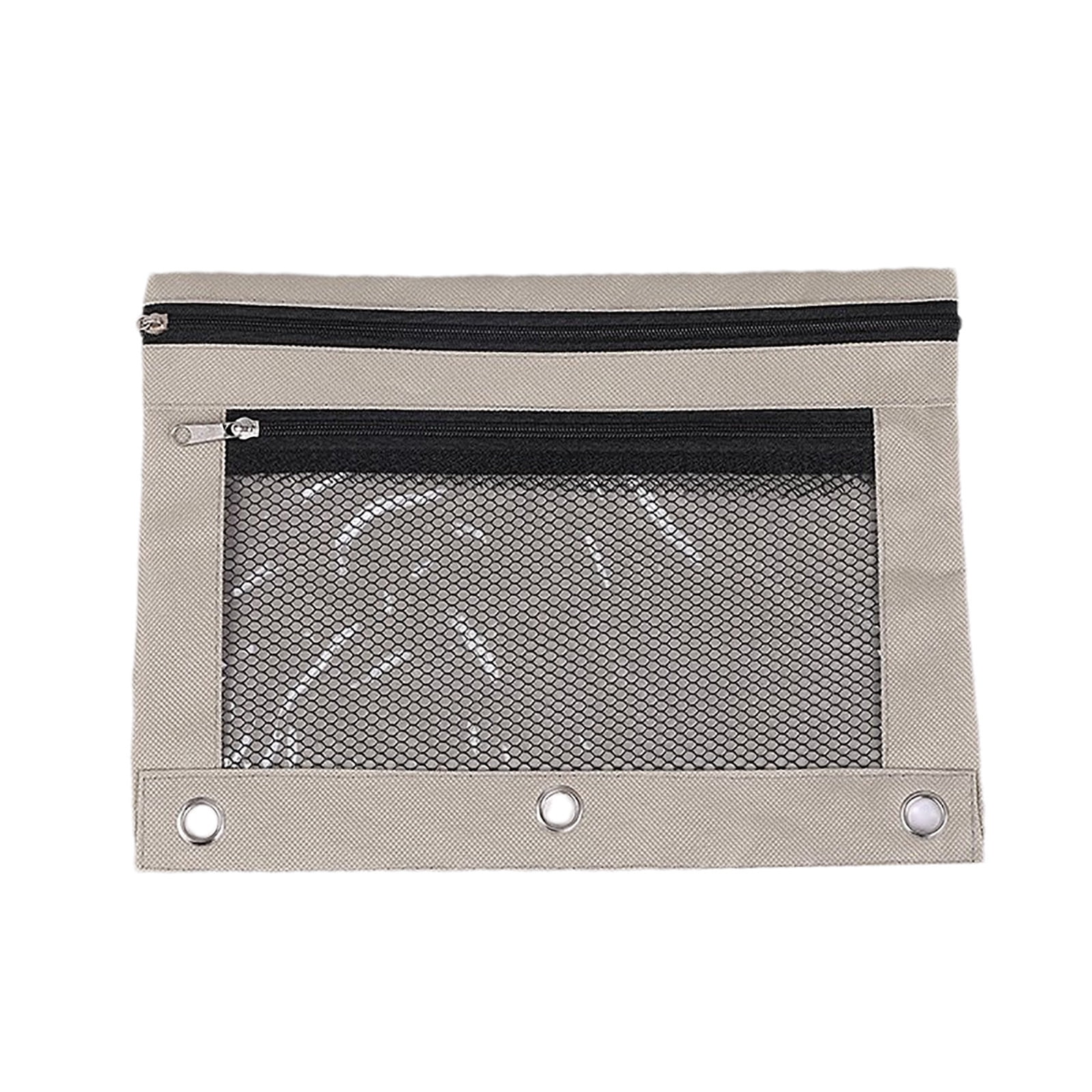 Moocorvic Zipper File Organizer, 3-Ring Eyelet Document Holder with Pen ...