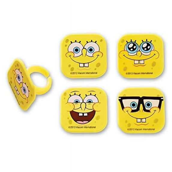 Mood Faces Spongebob All Occasion Cake Ring Topper, by DecoPac 12 Piece ...