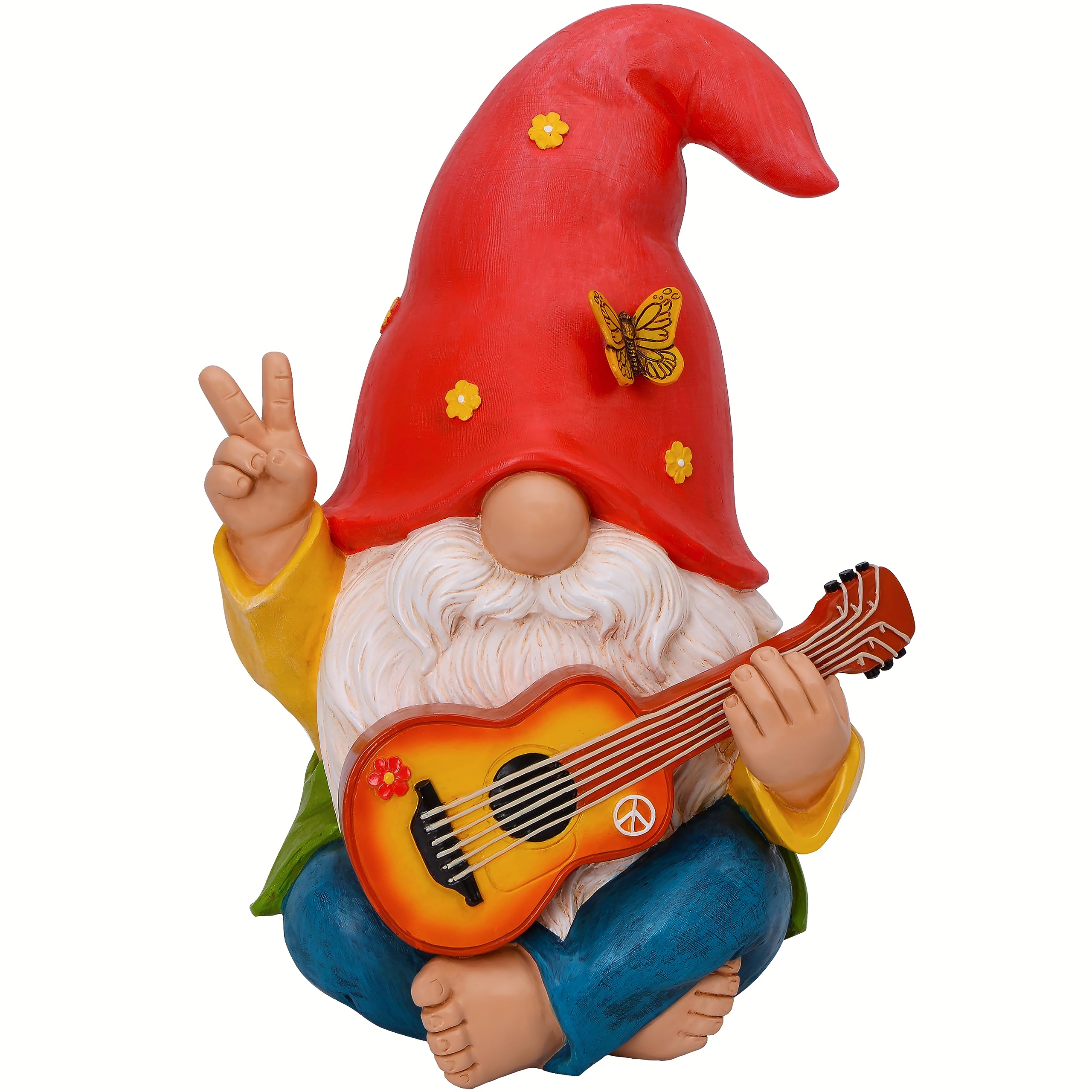 Mood Lab Garden Gnome RRF12 - Funny Hippie Gnome Figurine - 9.25 Inch Tall Lawn Statue - for ...