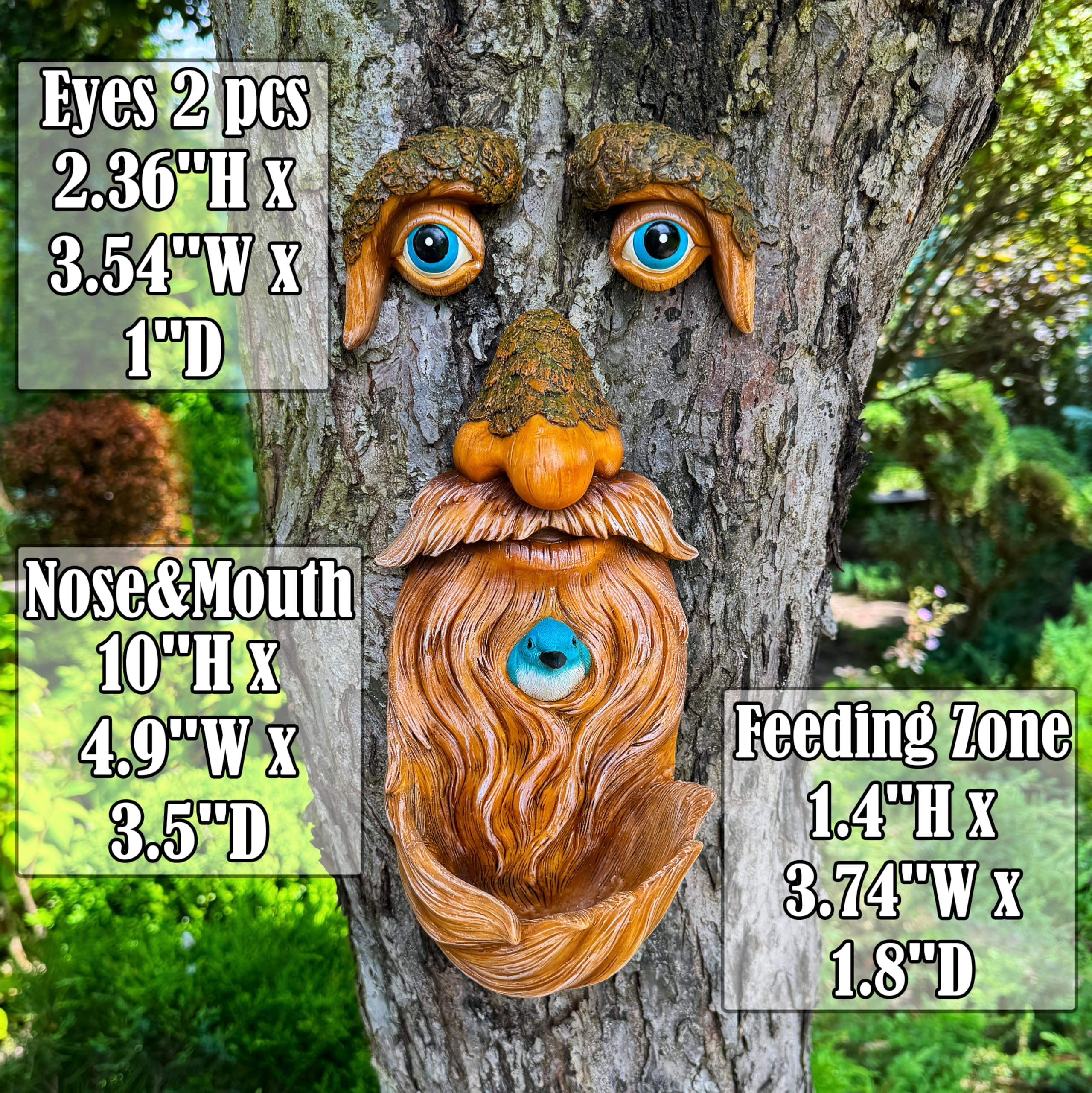 Mood Lab Tree SCH4 Faces Decor Outdoor - Old Man Bird Feeder - Tree ...