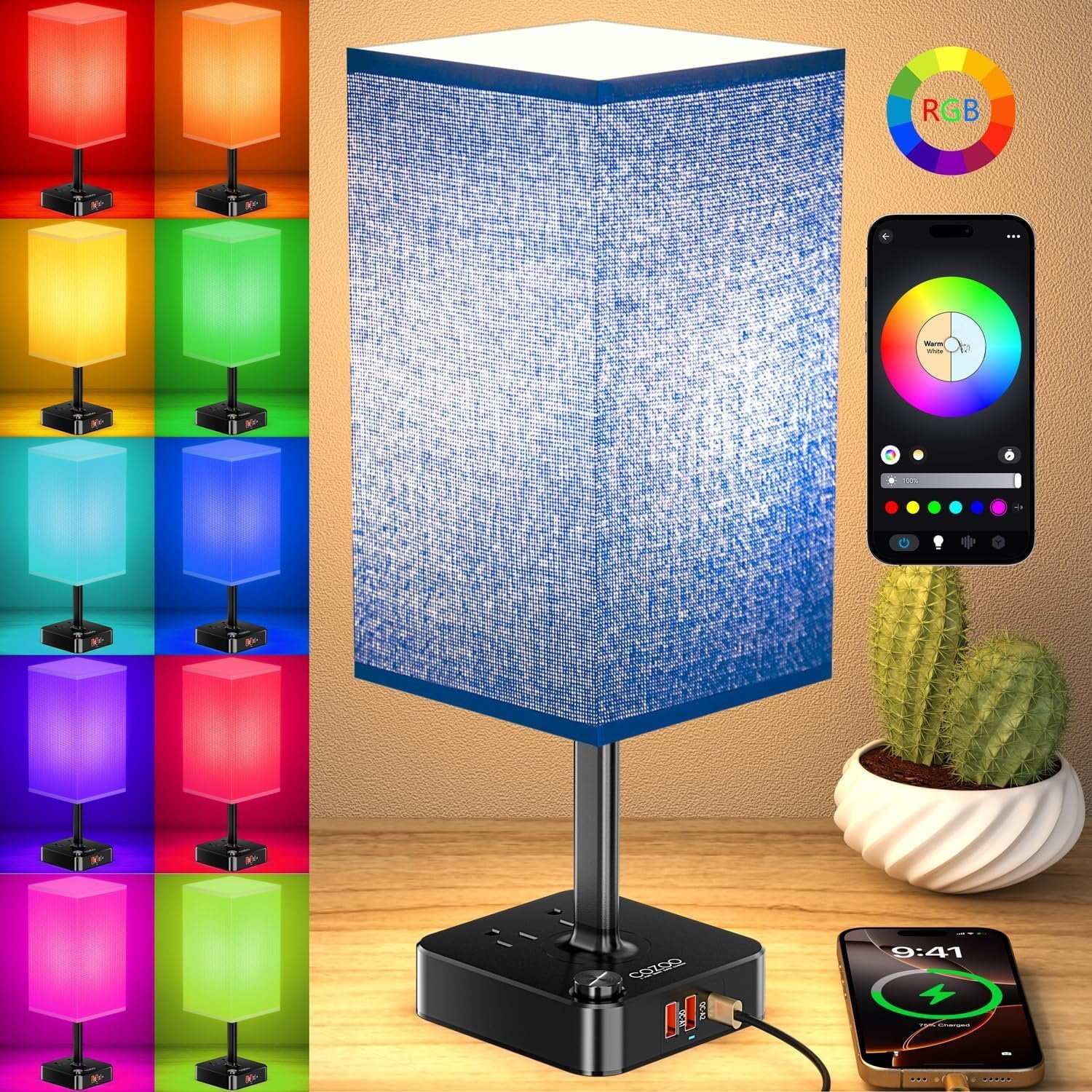 Mood Lighting Color Changing Desk Lamp w/16 Million Hues,Stepless ...