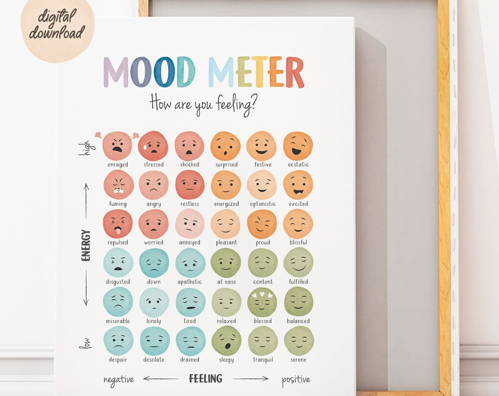 Mood Meter, Feelings Thermometer, Feelings Chart, Zones Of Regulation ...