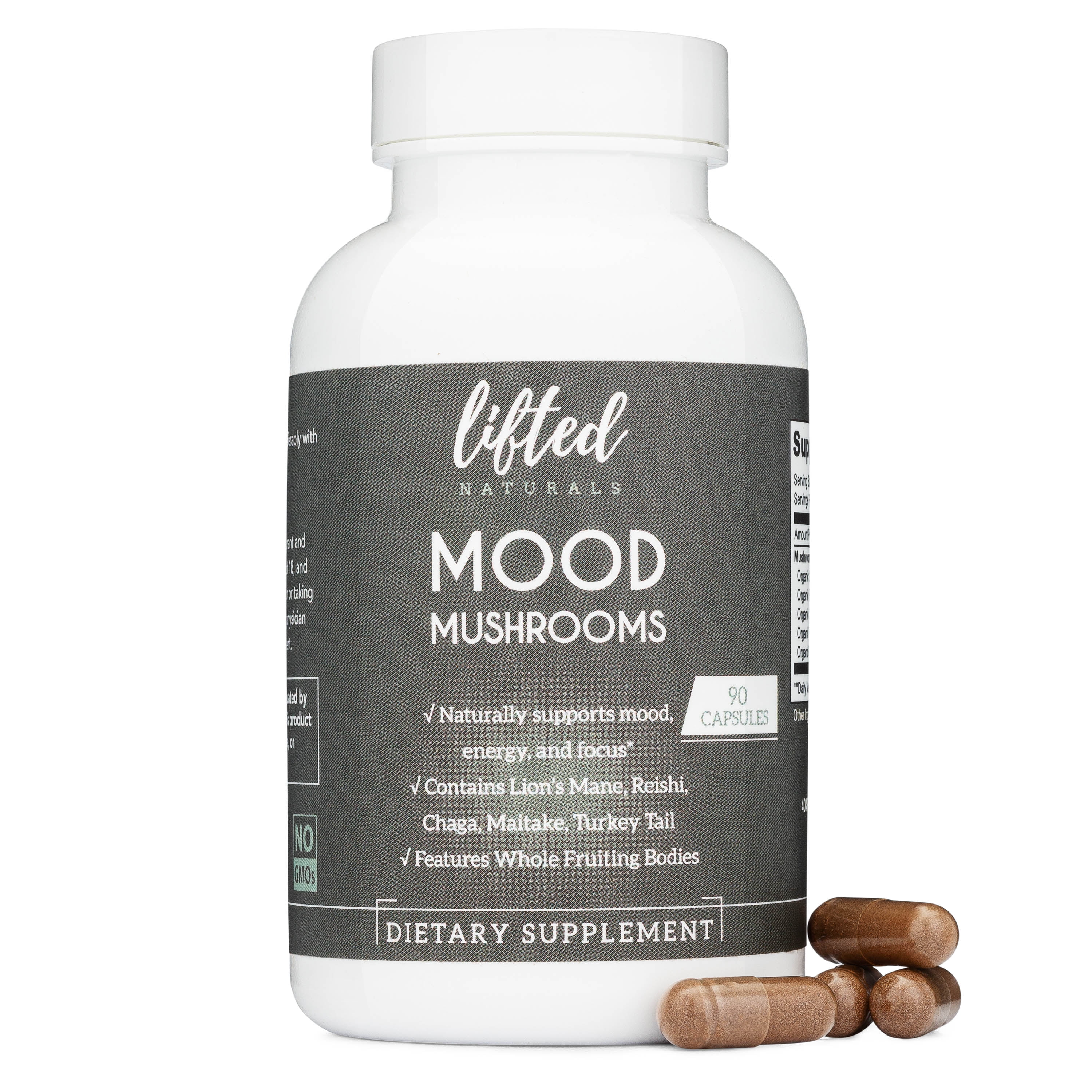 Mood Mushrooms - Lifted Mushroom Supplement - Lion's Mane, Reishi ...