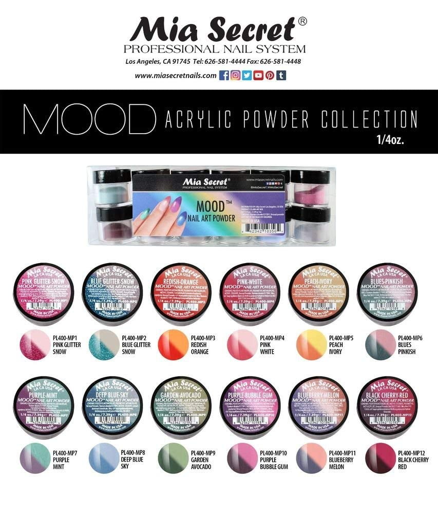 Mood Nail Art Powder Collection (12PC) - Walmart.com