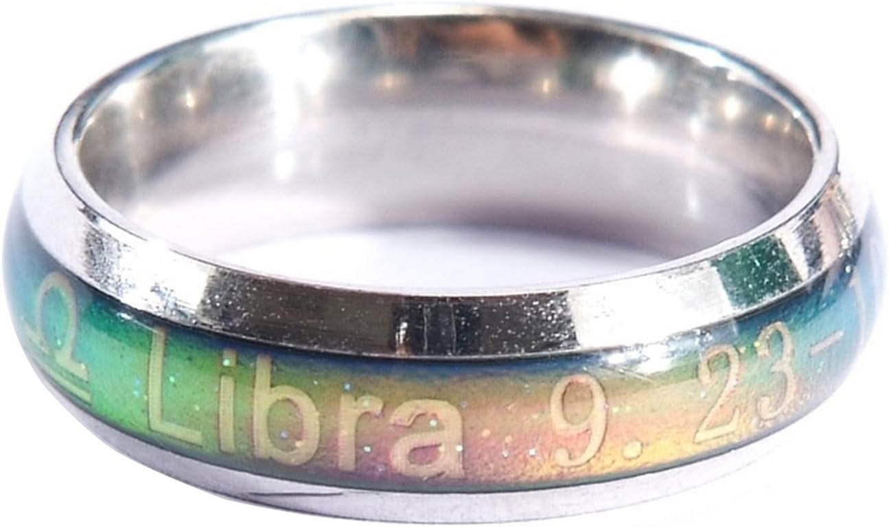 Mood Rings Constellation Changing Color Emotion Feeling Finger Ring ...