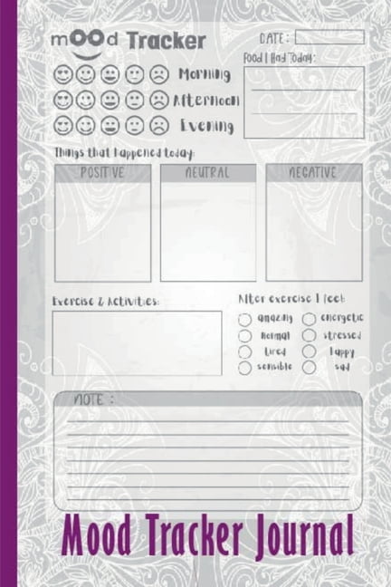 Mood Tracker Journal: Perfect Gift Idea Daily Health & Wellness Log ...