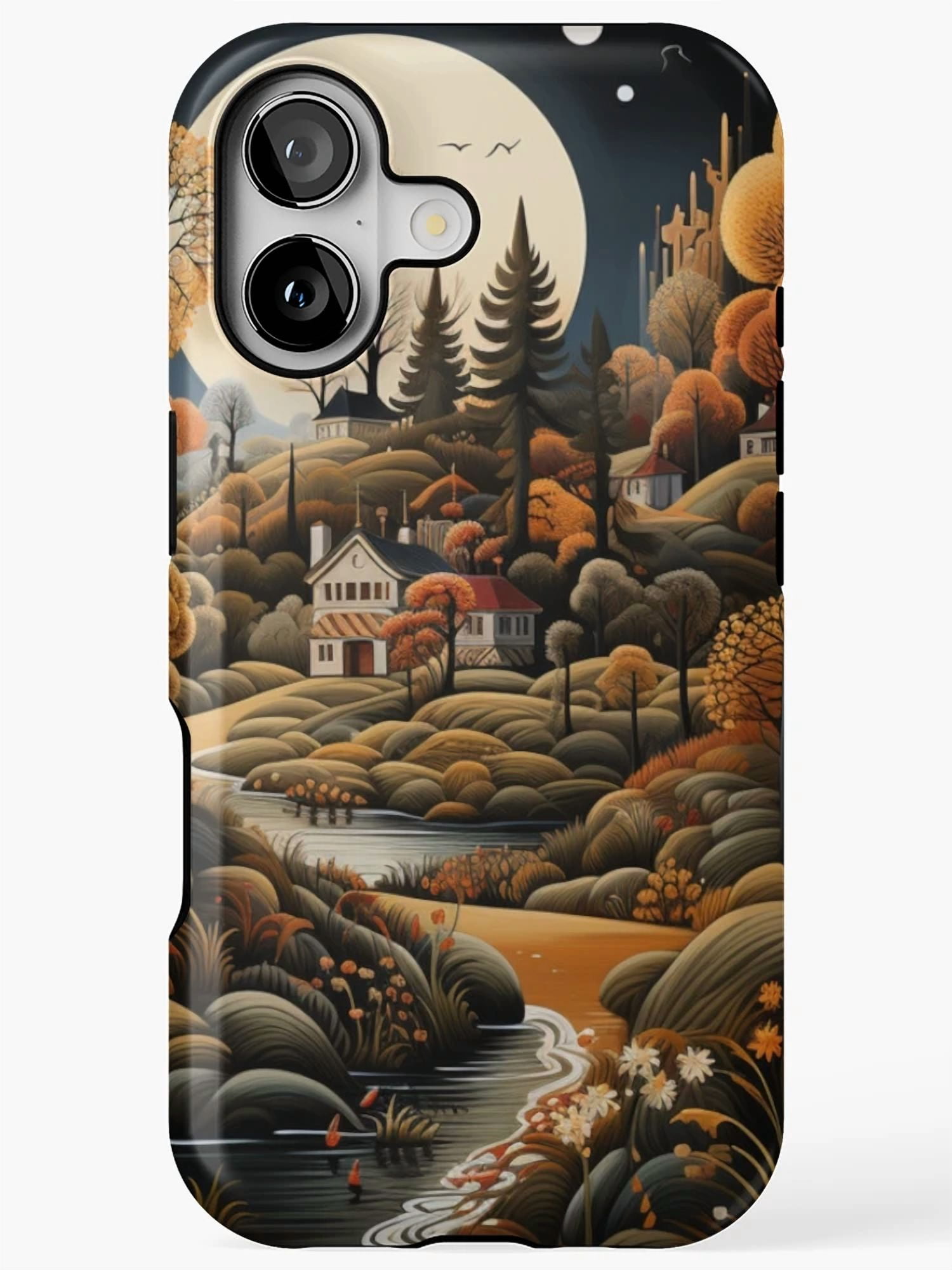 Moody Autumn Forest Scene Case for 17/15/14/13/12/11 Pro Max – Cozy ...