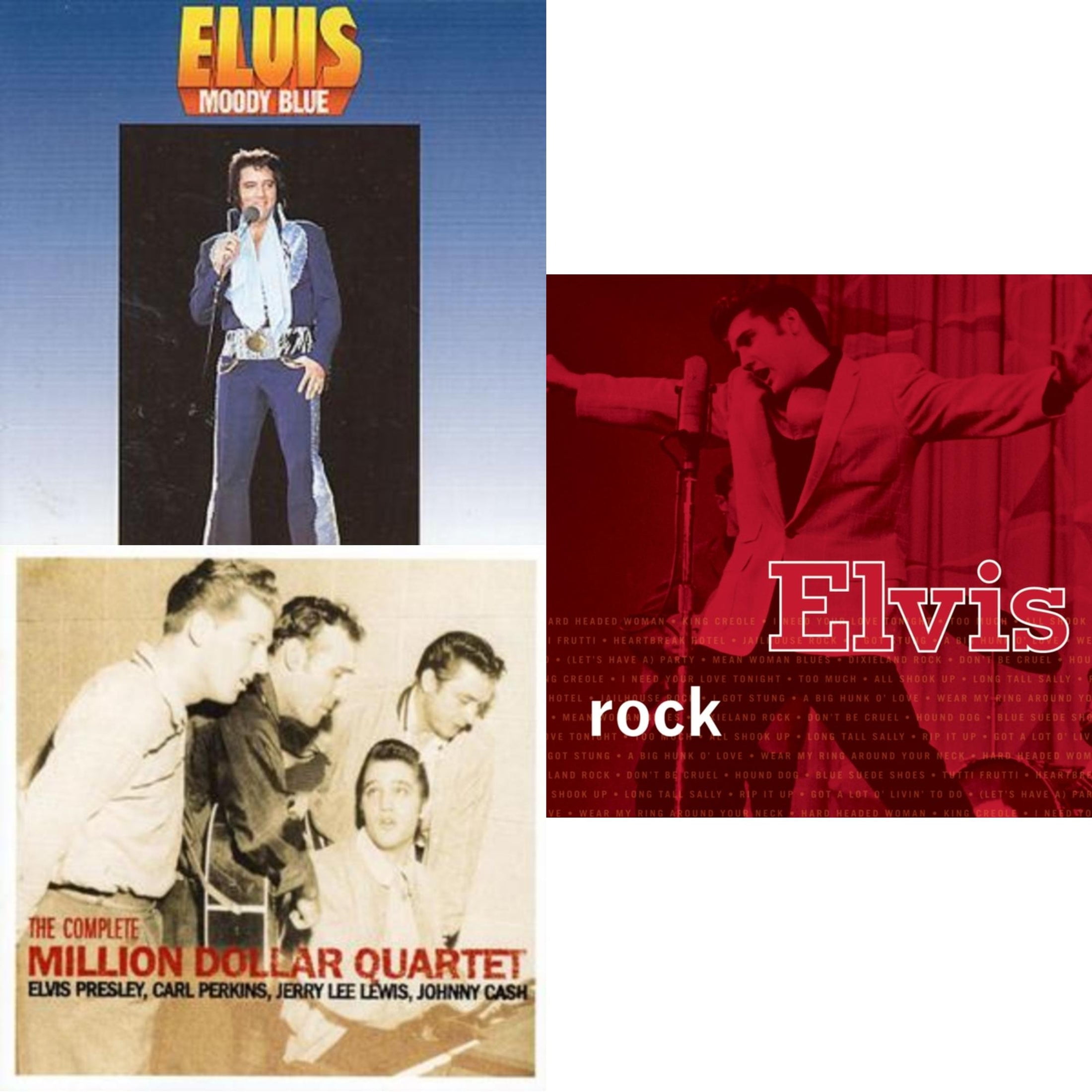 Moody Blue & Complete Million Dollar Quartet & Elvis Rock [CD Bundle ...