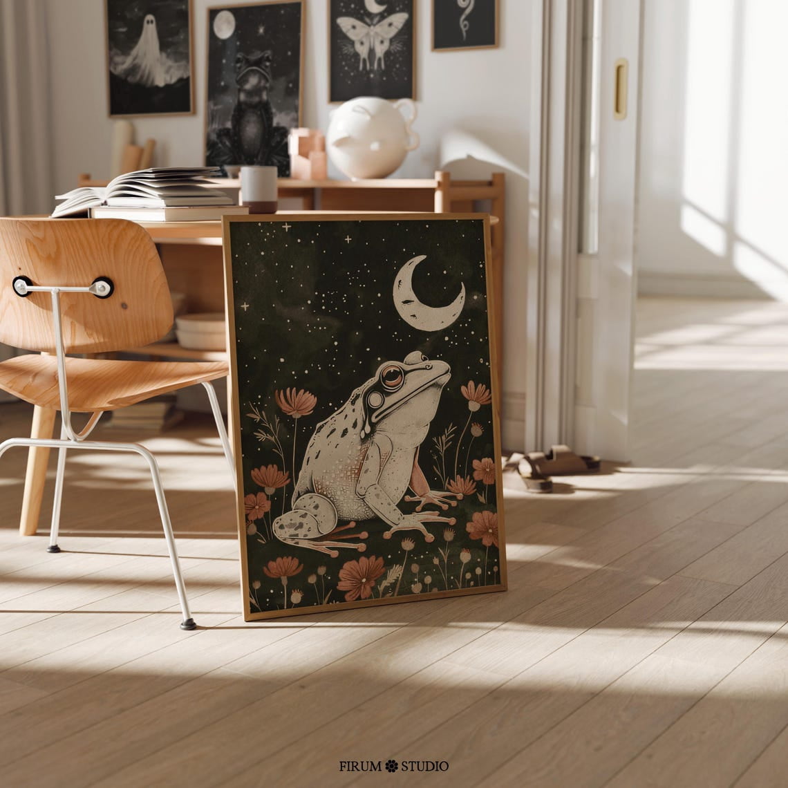Moody Frog Printable Wall Art, Modern Witch College Dorm Room Decor ...