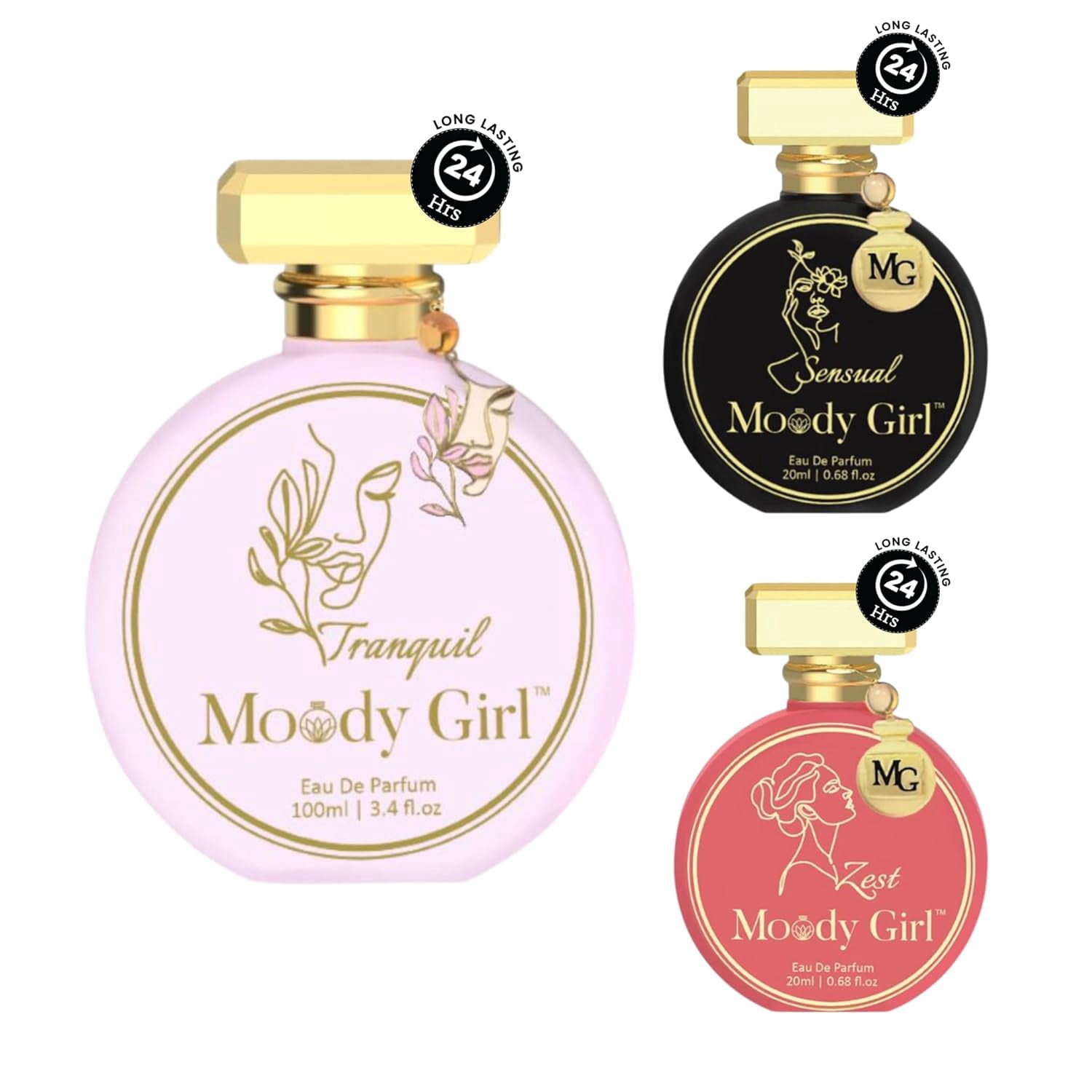 Moody Girl Luxurious Perfume Combo Pack For Women | Tranquil 100ml, 3.4 ...