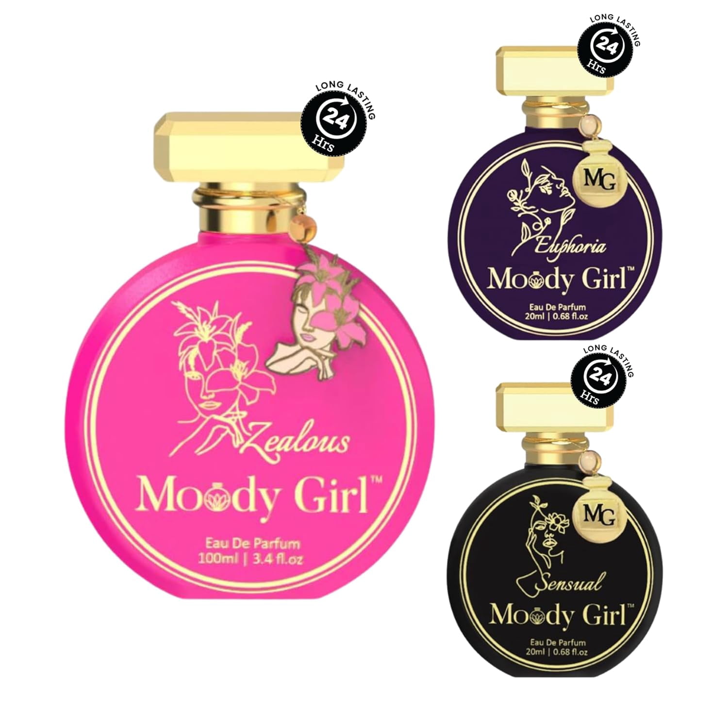 Moody Girl Luxurious Perfume Combo Pack For Women | Zealous 100ml, 3.4 ...