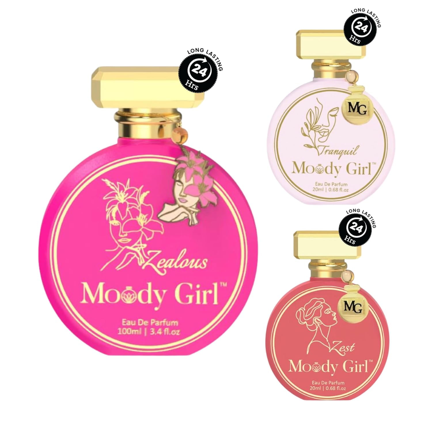 Moody Girl Luxurious Perfume Combo Pack For Women | Zealous 100ml, 3.4 ...