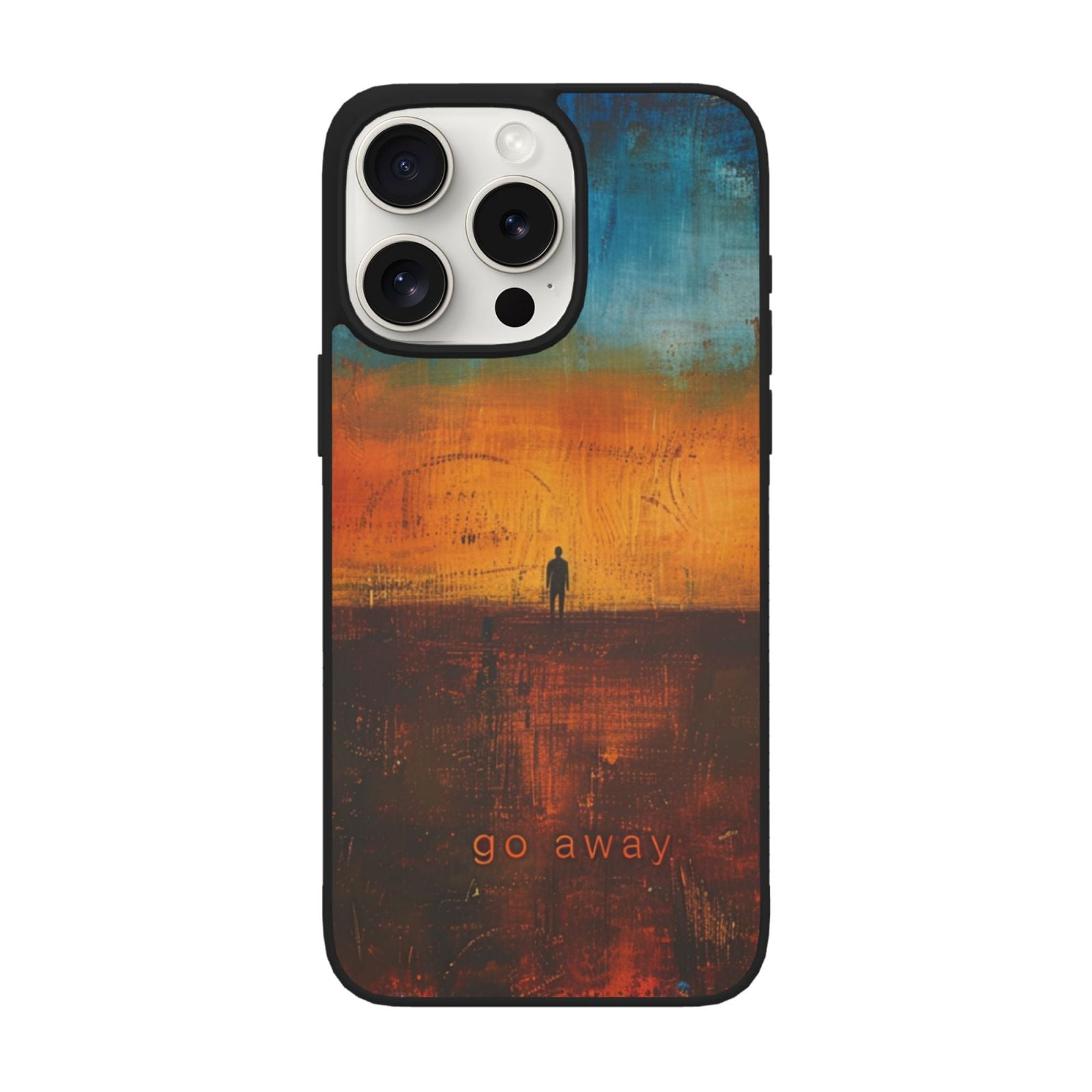 Moody Go Away Alone For iPhone 15 Pro Series Pro Max TPU + Acrylic Case ...