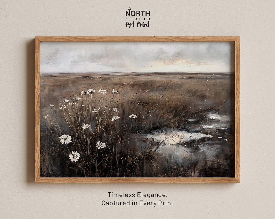 Moody Landscape Print 2, Wall Art, Flower Print, Wall Decor, Farmhouse ...