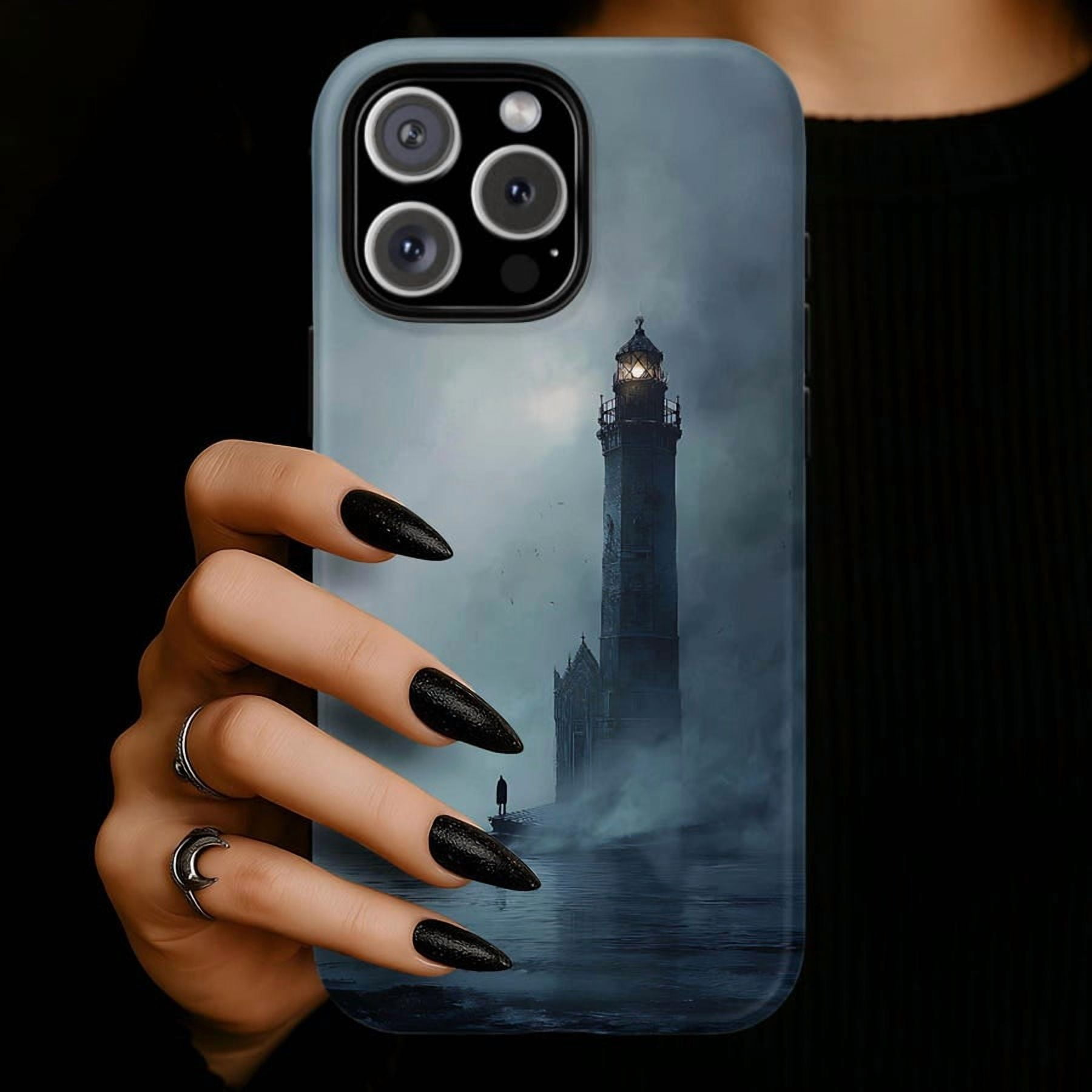 Moody Lighthouse Phone Case, Gothic Ocean Coastal Protective Cover with ...