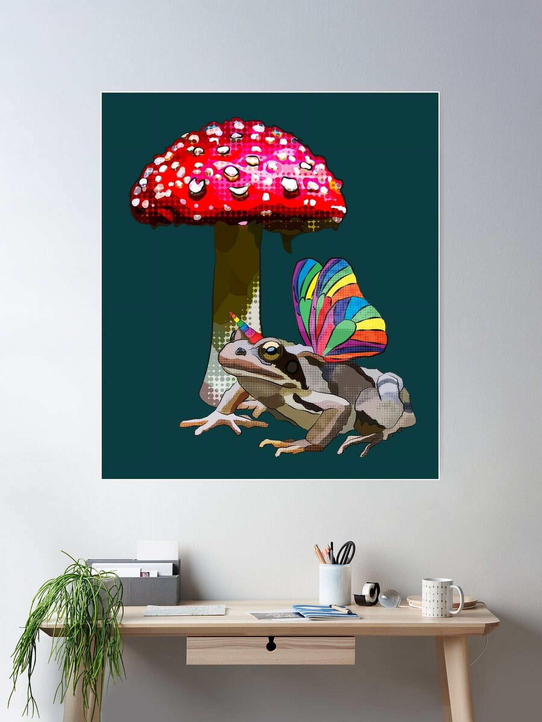 Moody Magic Toad Under Toadstool By Beefoxtree Poster Wall Art, Modern ...