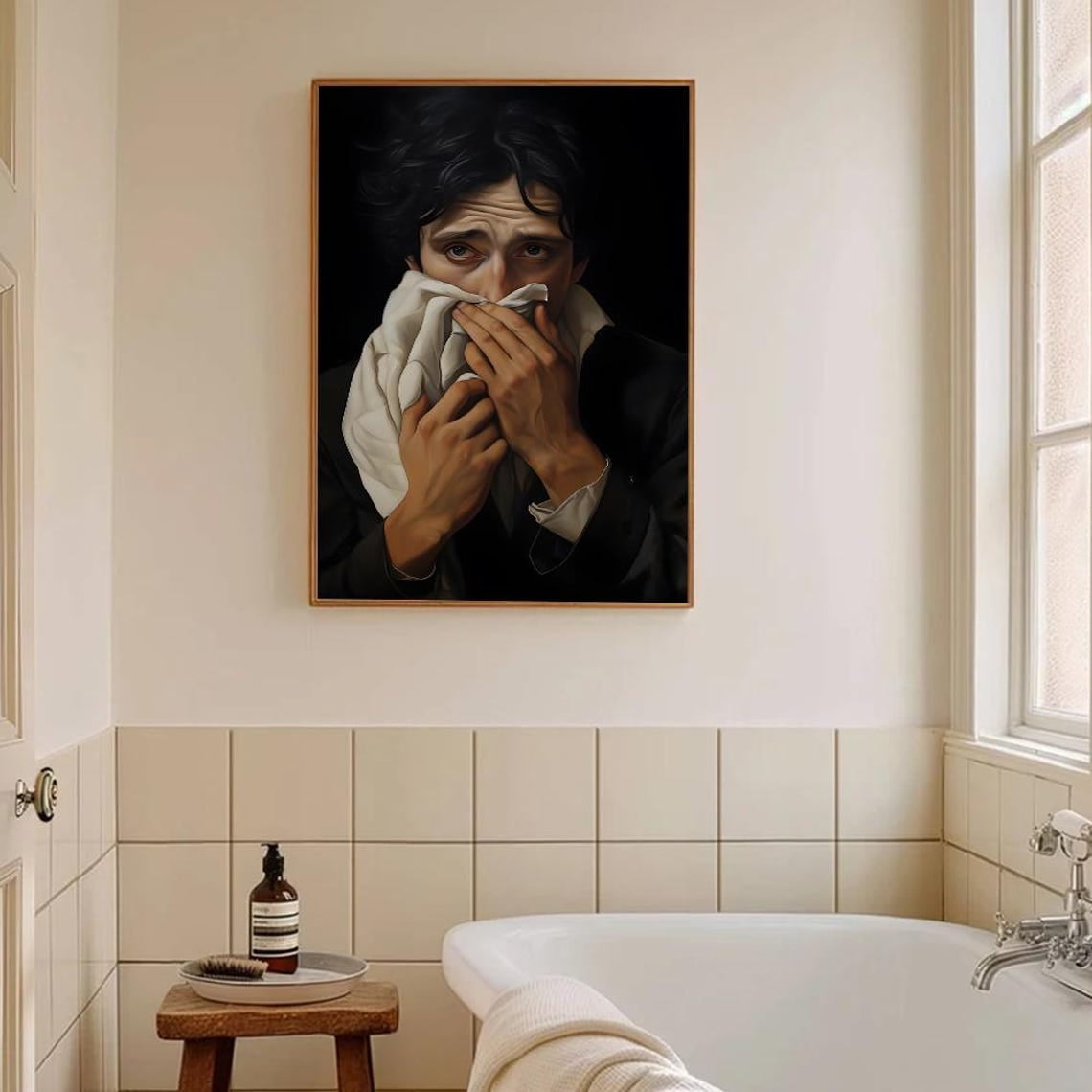 Moody Man Portrait Dark Academia Style Art Home Decor, 8x12 UNFRAMED ...