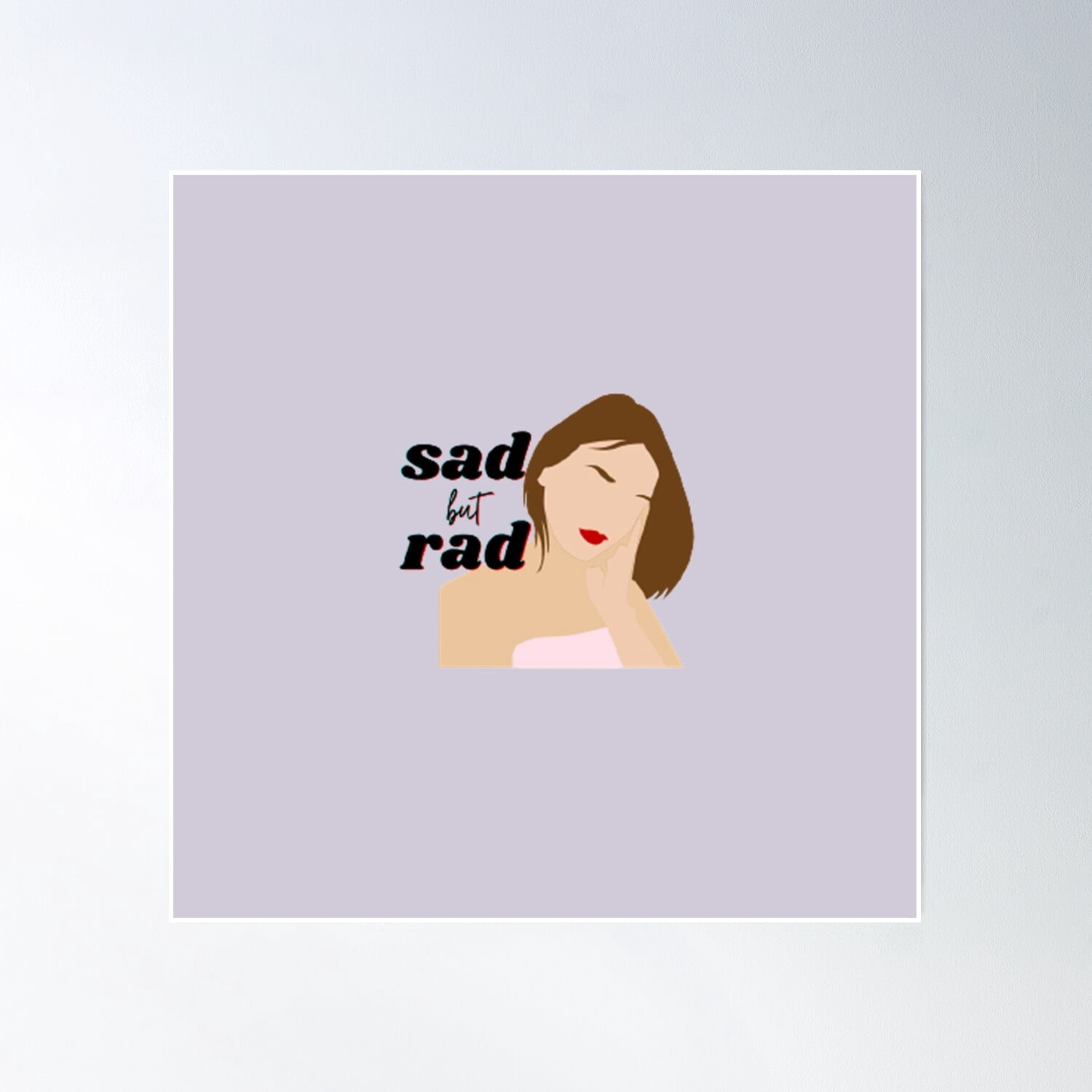 Moody Sad But Rad Brunette E Girl Poster Wall Art, Modern Wall Decor ...
