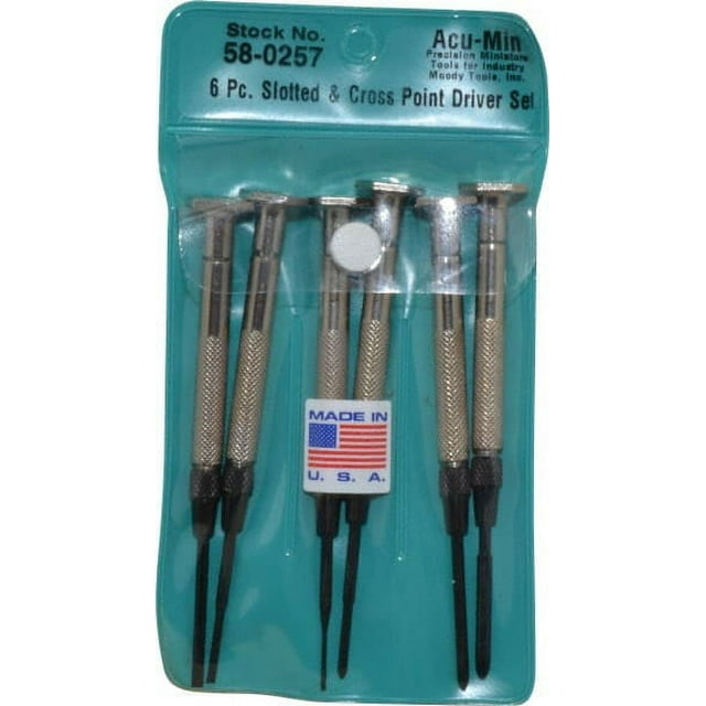 Moody Tools 6 Piece JIS, Phillips & Slotted Screwdriver Set Bit Sizes ...