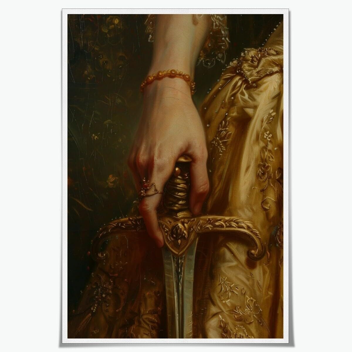 Moody Victorian Decor Wall Art Dark Dagger Retro art Canvas Print ...
