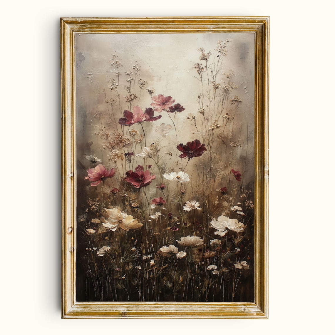 Moody Wildflower Wall Art, Dark Academia Decor, Unframed Paper Poster ...