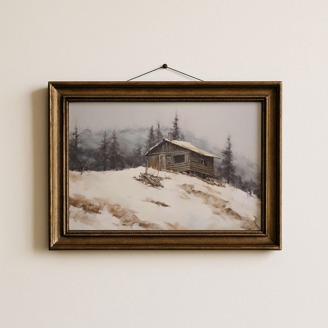 Moody Winter Landscape Print Outdoor Wall Art Woodland Nursery Wall Art ...