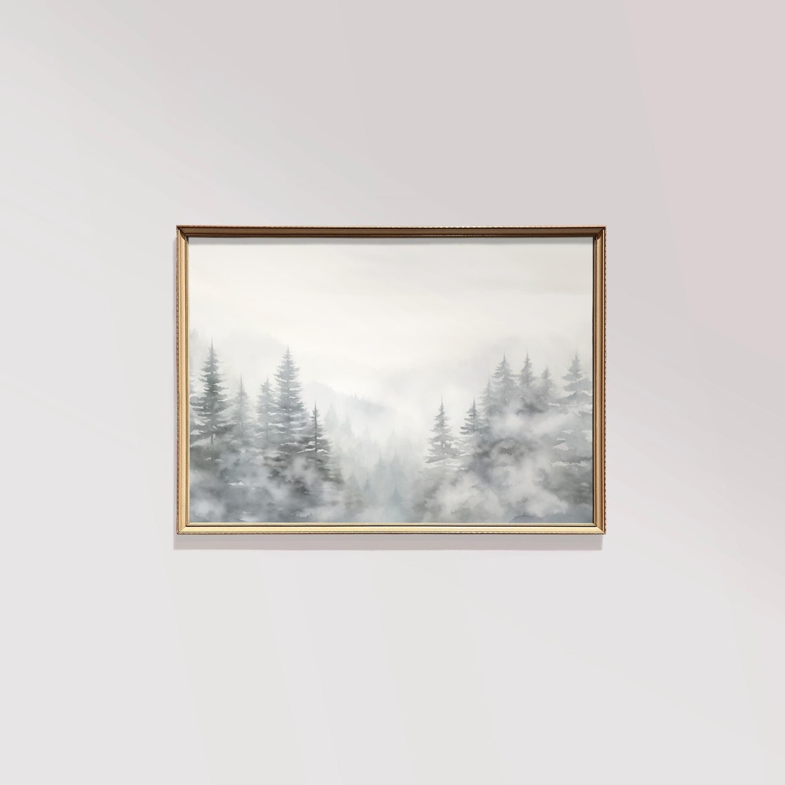 Moody Winter Tree Wall Art Winter Winter Forest Wall Art Tree Art ...