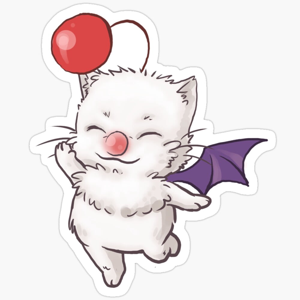 Moogle Sticker Phone Decal Water Bottle Stickers Car Decals, Laptop ...