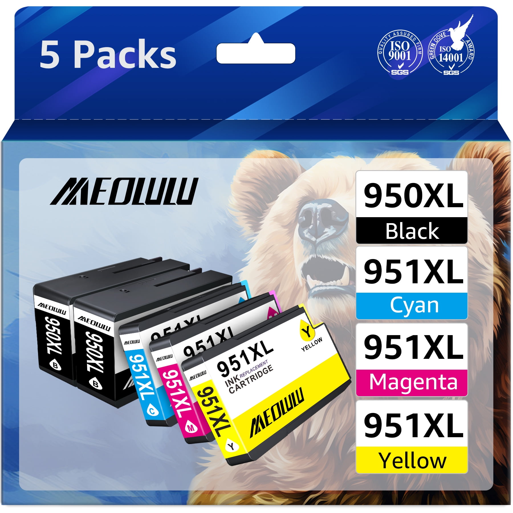 950XL and 951XL Combo Pack Replacement for HP Ink 950XL 951XL for ...