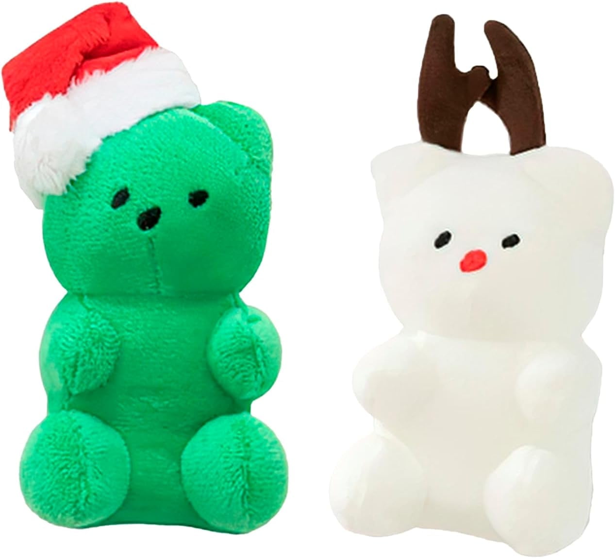 Mooipur Christmas Gummy Bear Plush Squeaky Toy for Puppy Xmas Dog Toy ...