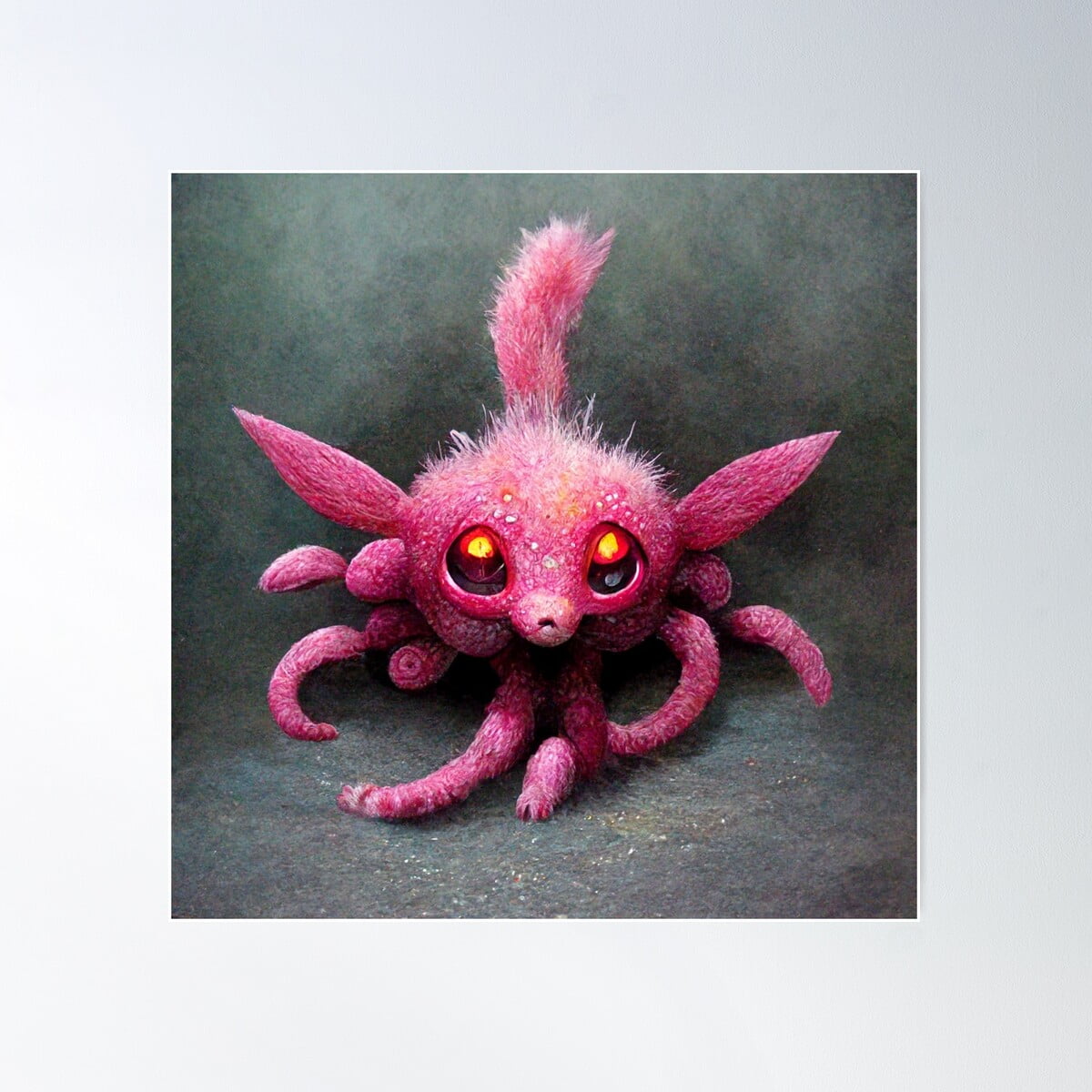 Mook Took The Pink Goblin Octopuss - Fantasy Creature Design Poster ...