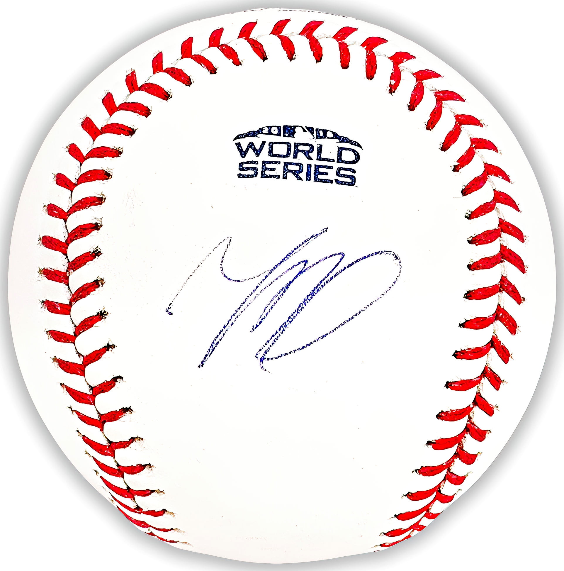 Mookie Betts Autographed Official 2018 World Series Logo MLB Baseball Boston Red Sox Beckett BAS ...