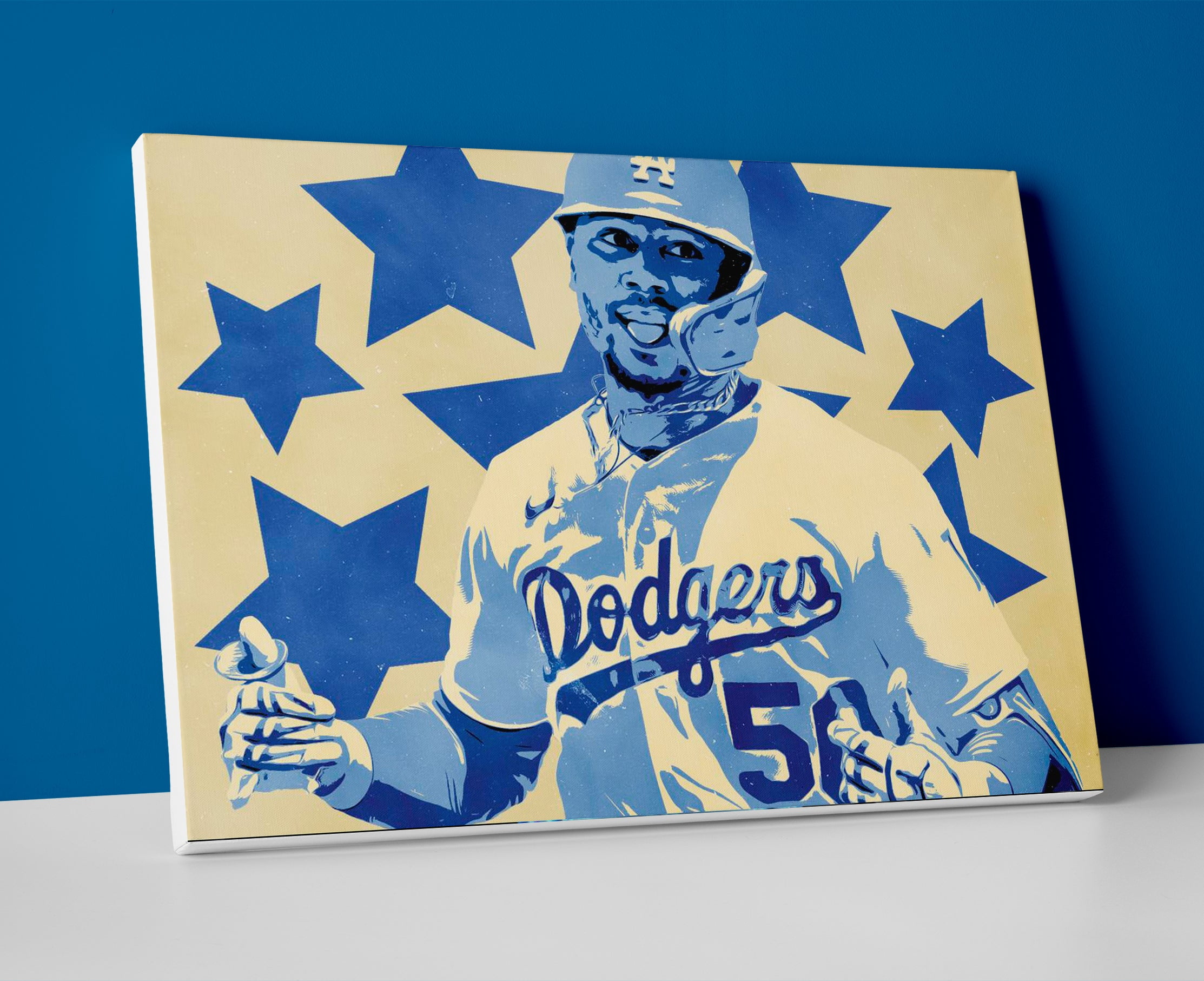 Mookie Betts LA Dodgers Poster or Wrapped Canvas - Walmart.com