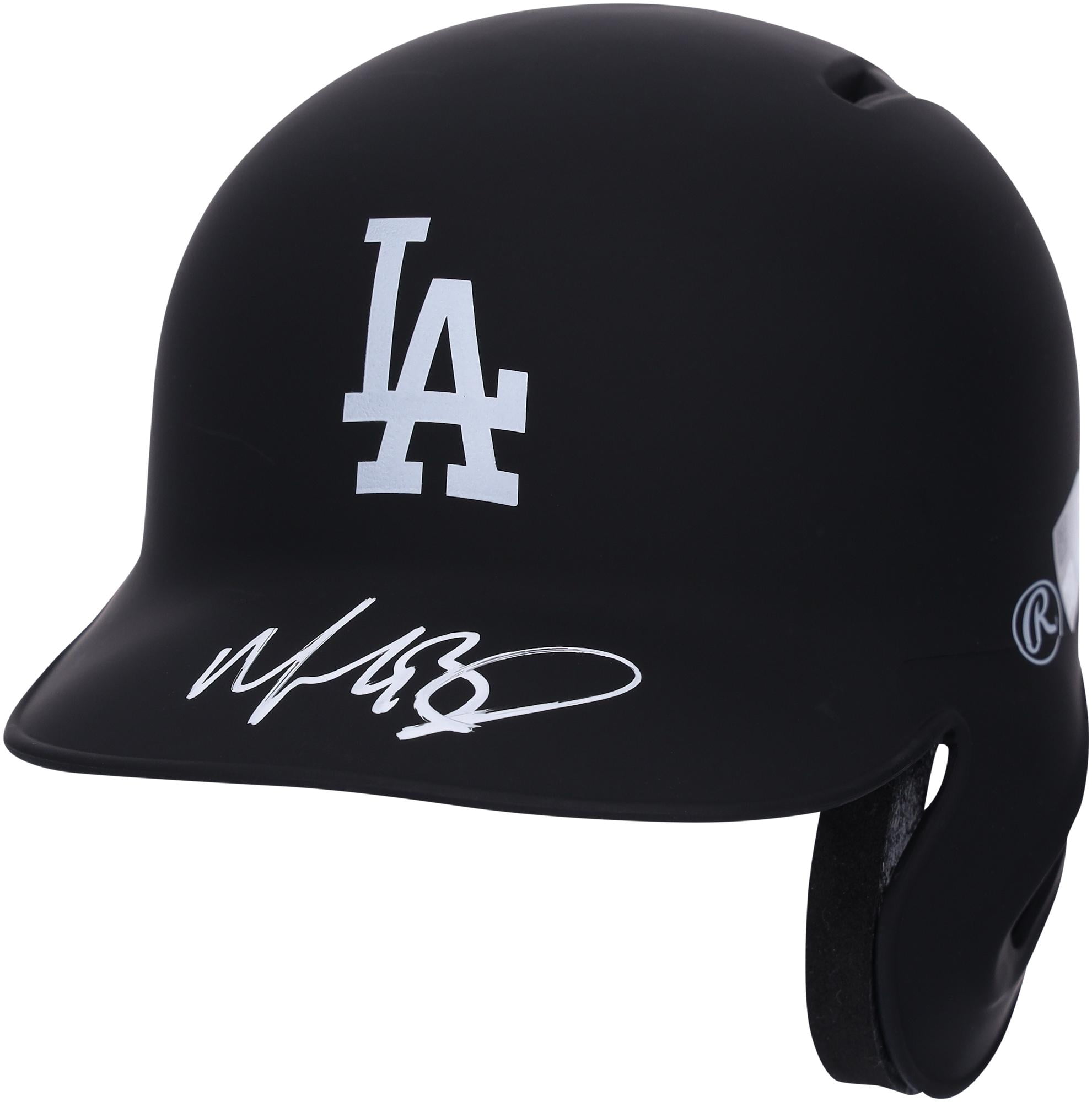 Mookie Betts Los Angeles Dodgers Autographed Black Matte Rawlings Mini ...