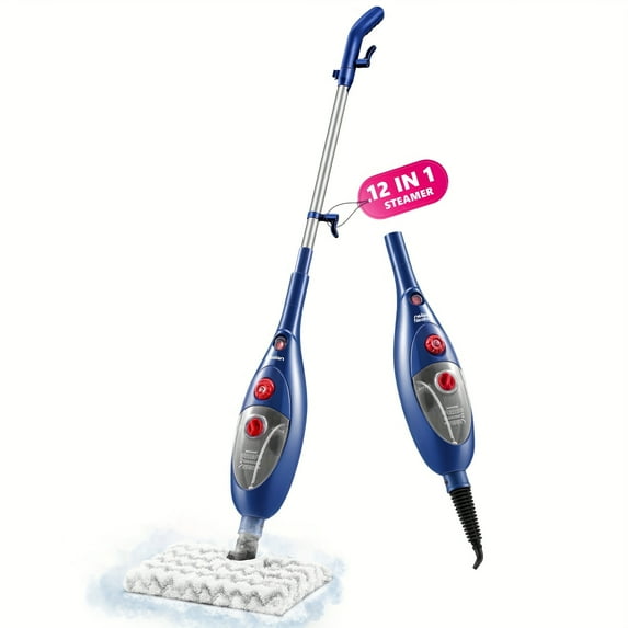 Moolan 12-in-1 Steam Mop - Detachable Handheld + Multi-Surface Cleaner ...