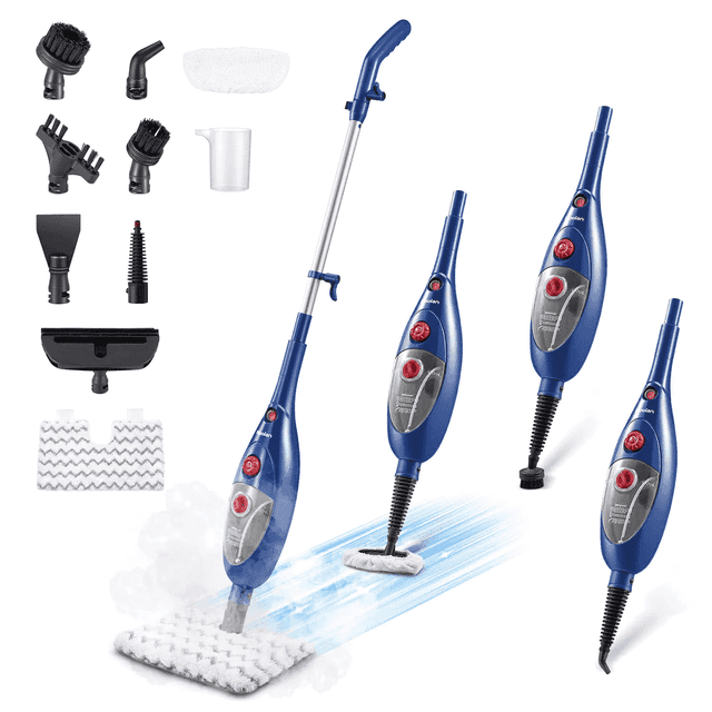 Moolan Steam Mop, 10 in 1 Floor Cleaning, Detachable Steam Mop for Tile and Hardwood, Handheld ...