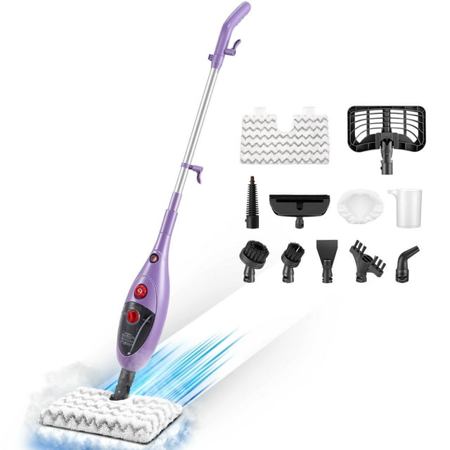 Moolan Steam Mop for Floors, 10 in 1 Steam Cleaning for Home, Detachable Steamer Mop for Tile ...