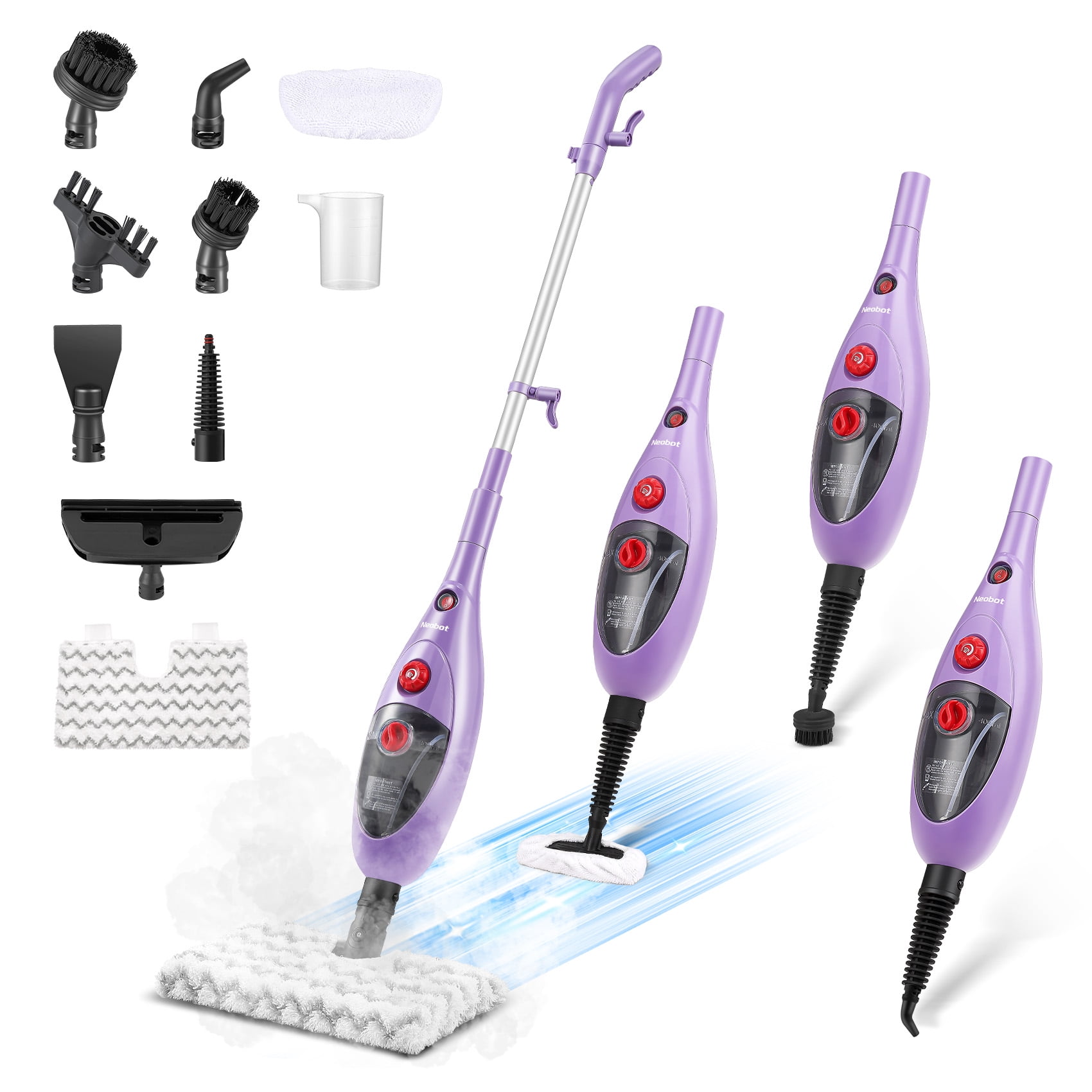 Free Shipping! Moolan Steam Mop for Floors, 10 in 1 Steam Cleaning ...